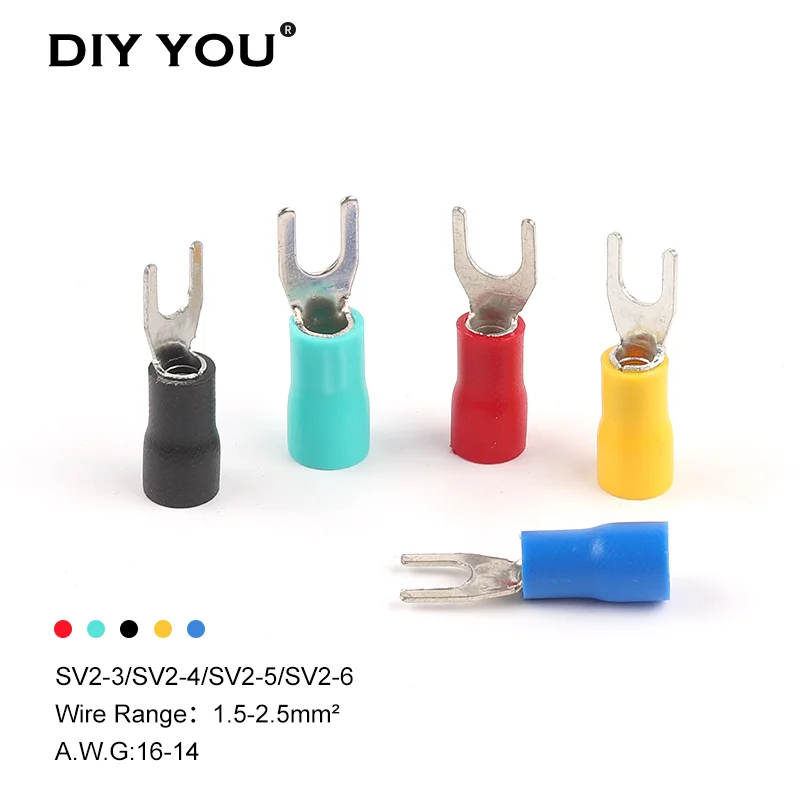 Fork Cable Wire Terminal Connector | Sv Electrical Connector Crimp - 1000 Pcs/lot - Aliexpress