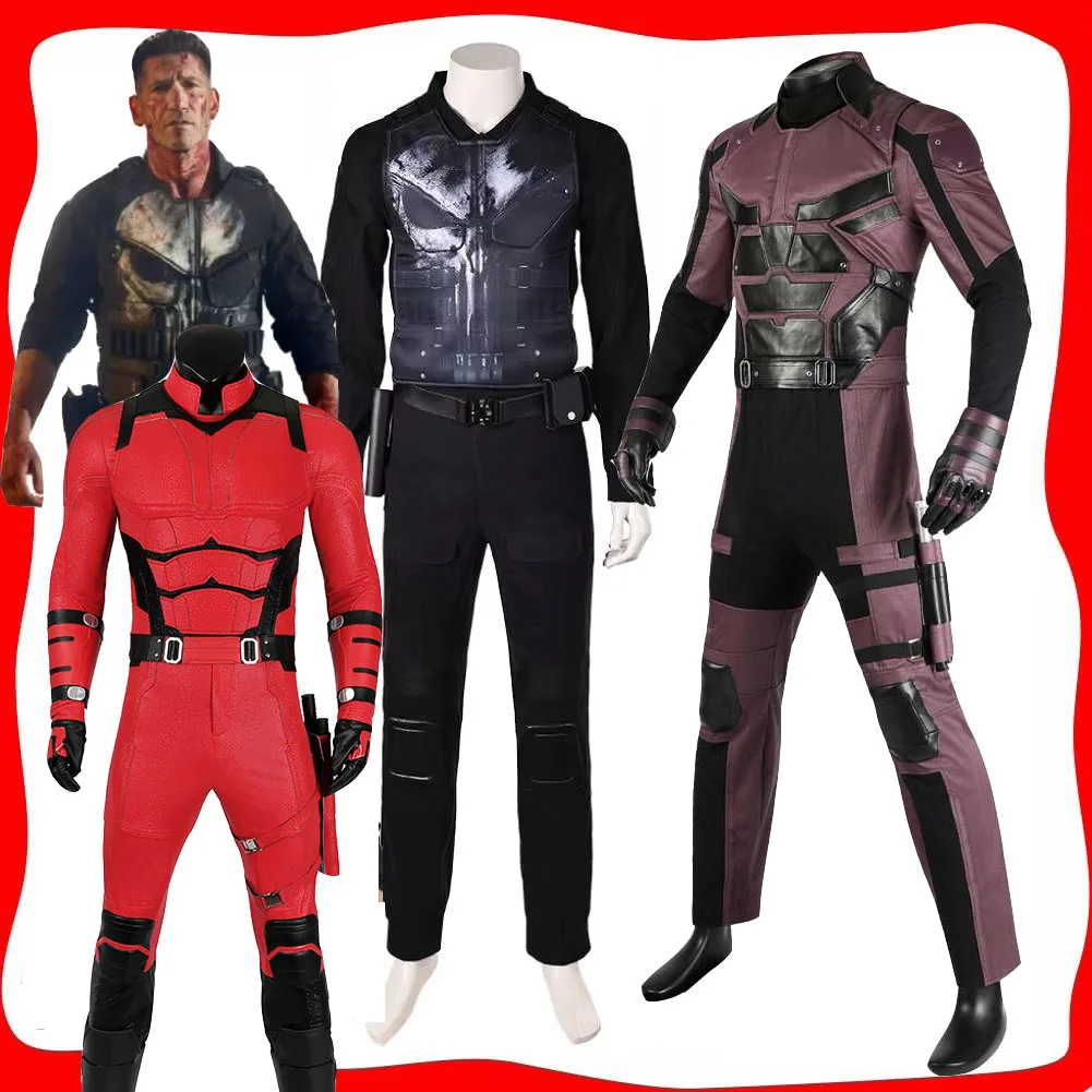 Matt Murdock Cosplay Men Fantasy Jacket Pants Vest Movie Dare Cospay ...