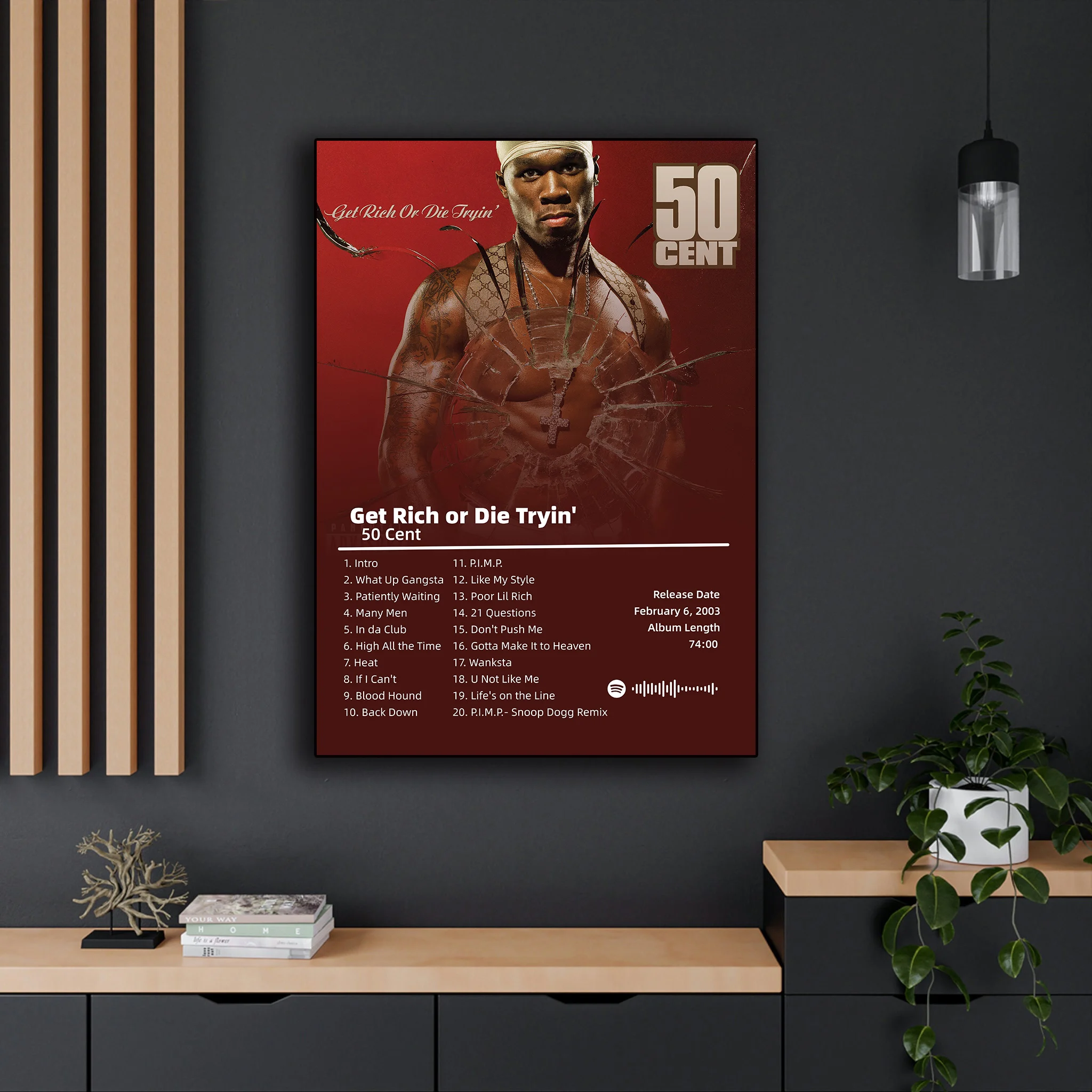 50-Cent-American-Hit-Pop-Hip-Hop-Rapper-Music-Poster-Album-Cover ...