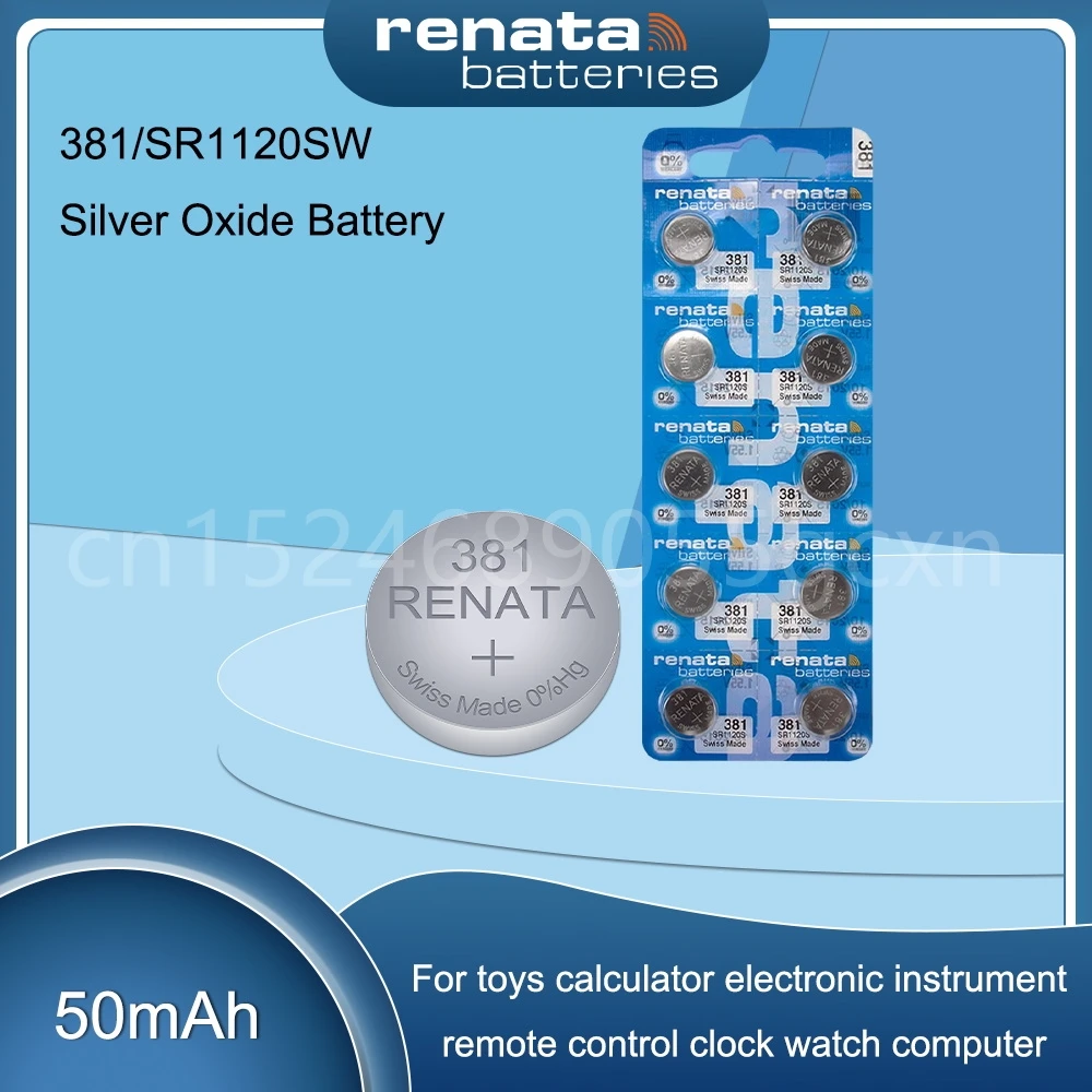 100-Original-Renata-381-SR1120SW-LR1120-AG8-191-391-391A-CX191-D381 ...