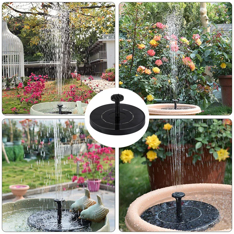 13cm/16cm Solar Fountain Solar Powered Fountain Waterfall Garden ...