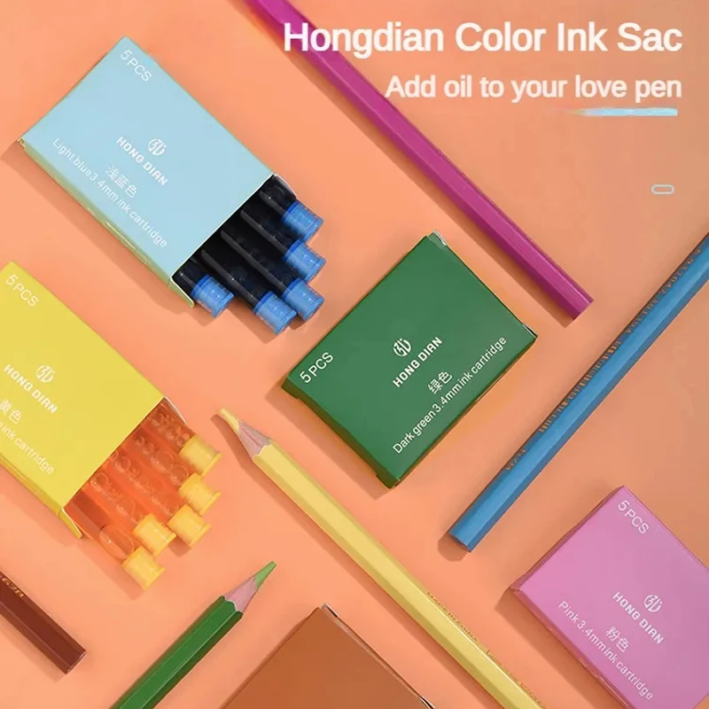 5/10/15 Pcs HONGDIAN Fountain Pen ink Cartridge Refill Fountain Pen Ink ...