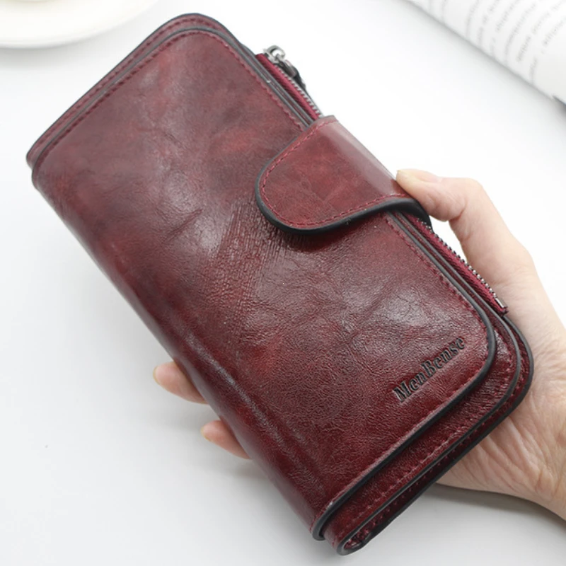 Women's Wallet Made of Leather Wallets Three Fold VINTAGE Womens Purses ...