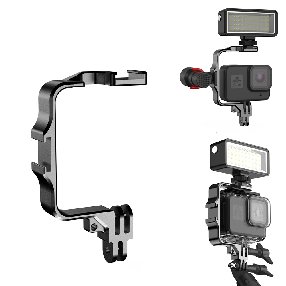 Aluminum Adapter Frame Cold Shoe Mount For GoPro Hero 11 10 9 8 7 Dji ...