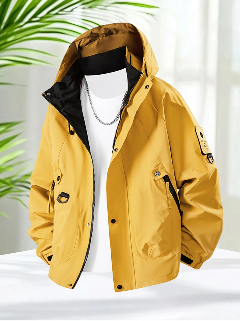 Men's Jacket Windbreaker Spring Autumn Loose Fit Outdoor Lightweight ...