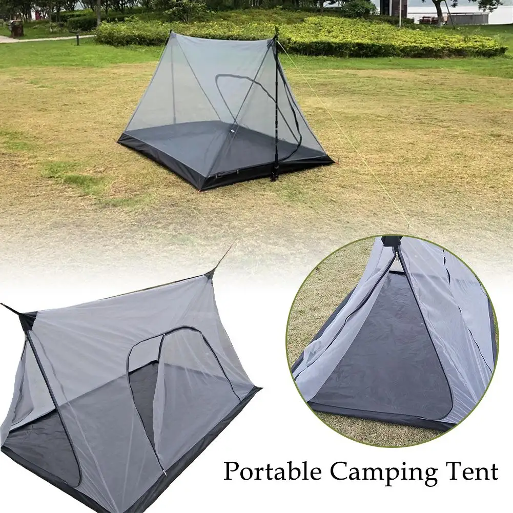 Portable-Camping-Tent-Mosquito-Net-A-shaped-Ultralight-Tent-Beach-Mesh ...