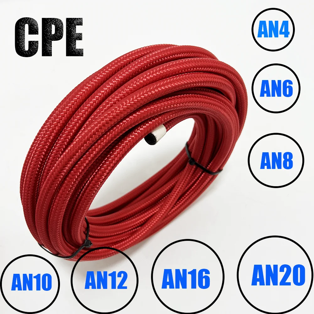 1M-3M-5M-8M-10MRedFuel-Hose-Oil-Gas-Line-AN4-AN6-AN8-AN10-AN12-AN16 ...