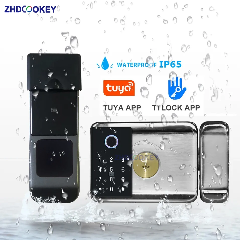 Outdoor-Waterproof-IP65-Tuya-TTLock-Fingerprint-Card-Code-Electronic ...