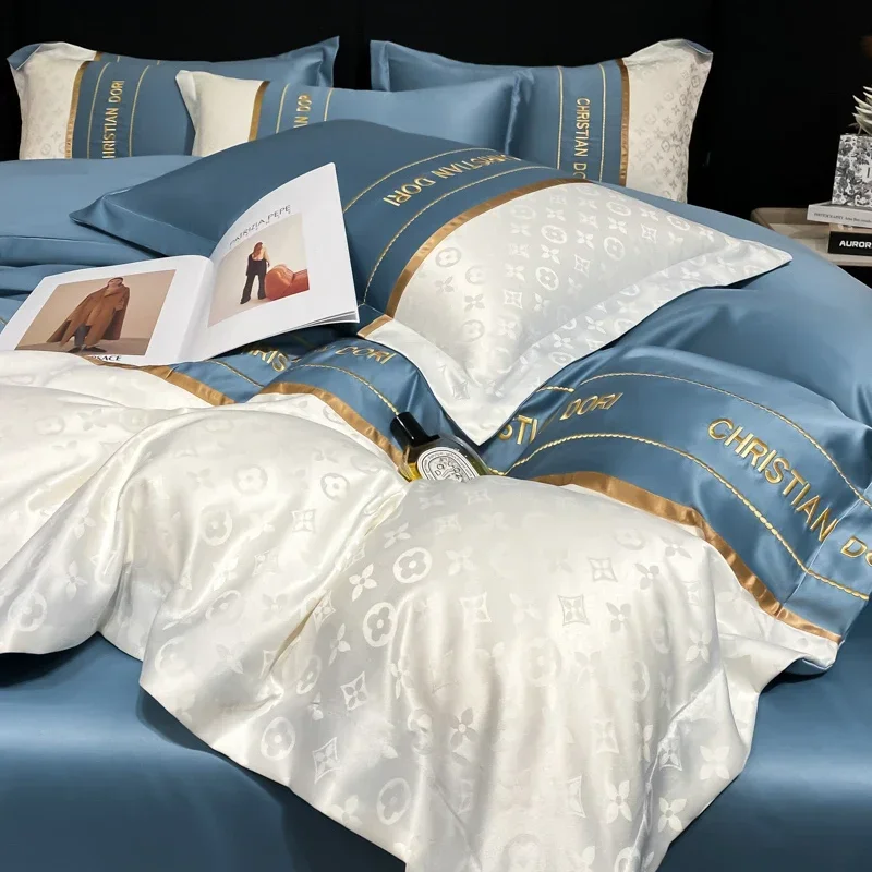 Light-luxury-high-grade-cool-silk-four-piece-spring-summer-skin ...
