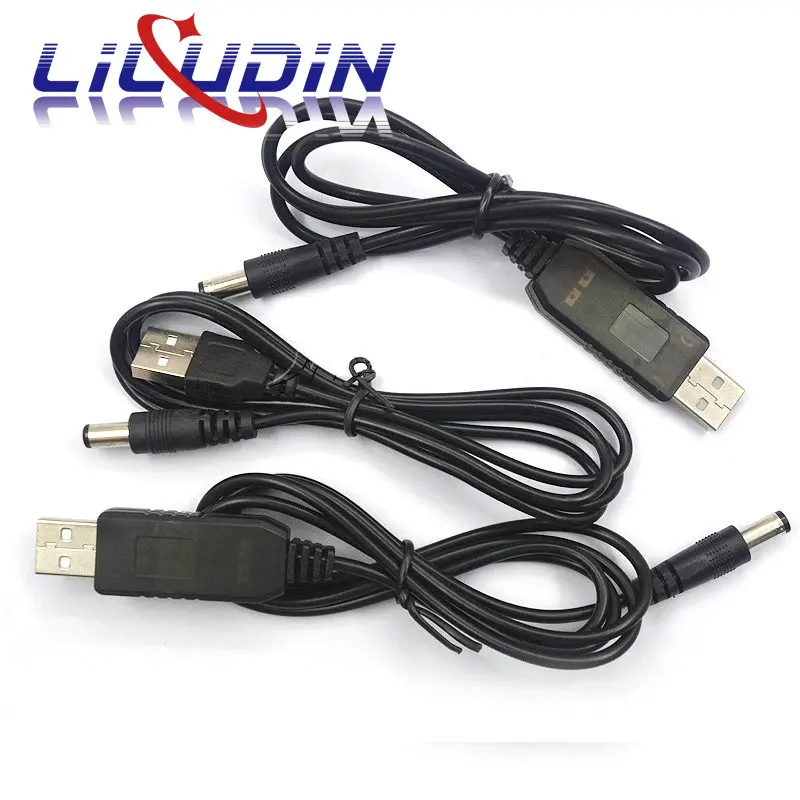 USB Power Boost Line DC 5V to DC 9V / 12V Step UP Module USB Converter Adapter Cable 2.1X5.5MM Plug