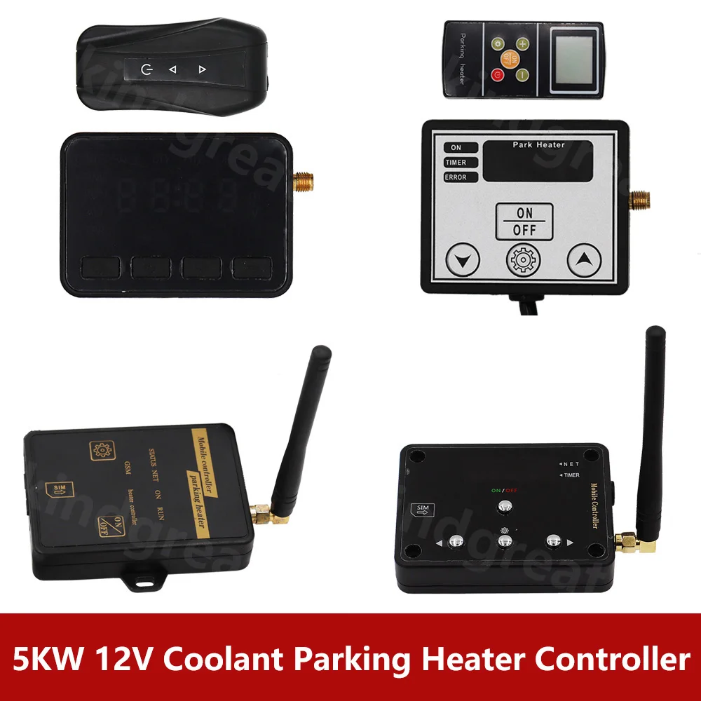 12V 5KW Coolant Parking Heater Controller LCD/GSM Phone Controller fit ...
