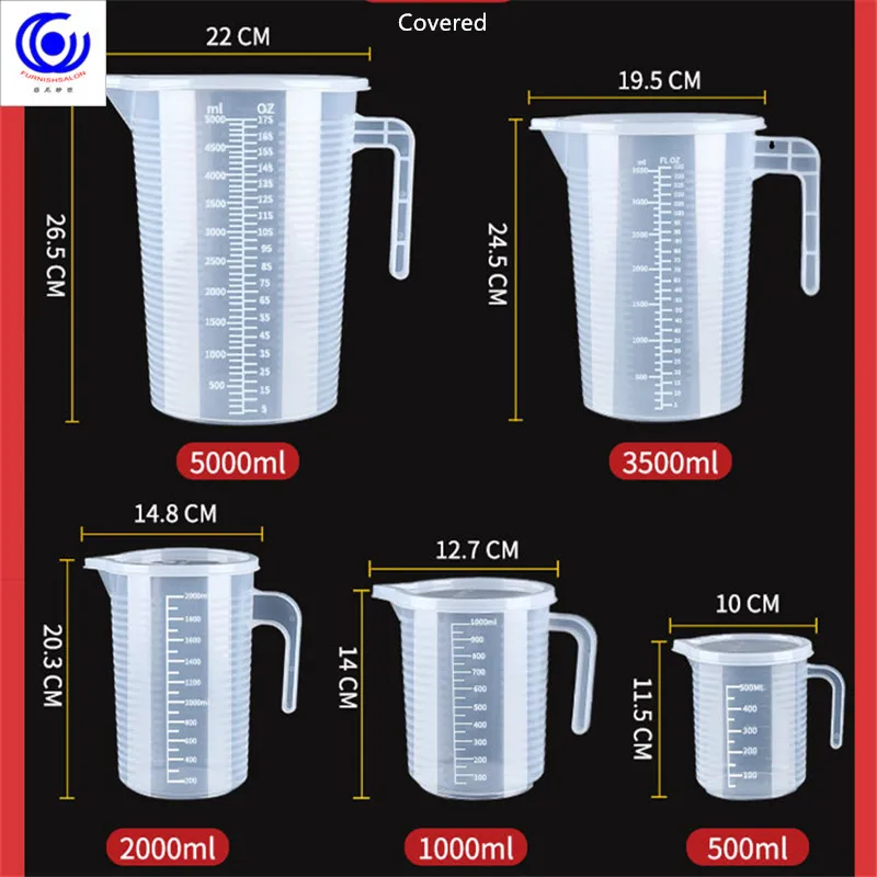 Thickened-food-grade-plastic-measuring-cup-transparent-tape-scale ...