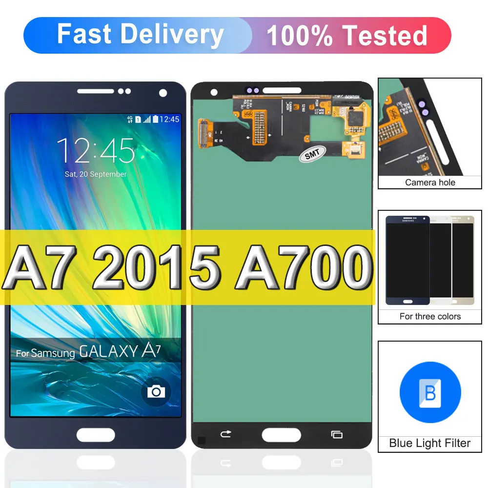 Original-Super-AMOLED-For-Samsung-Galaxy-A7-2015-A700-LCD-A7000-A700H ...