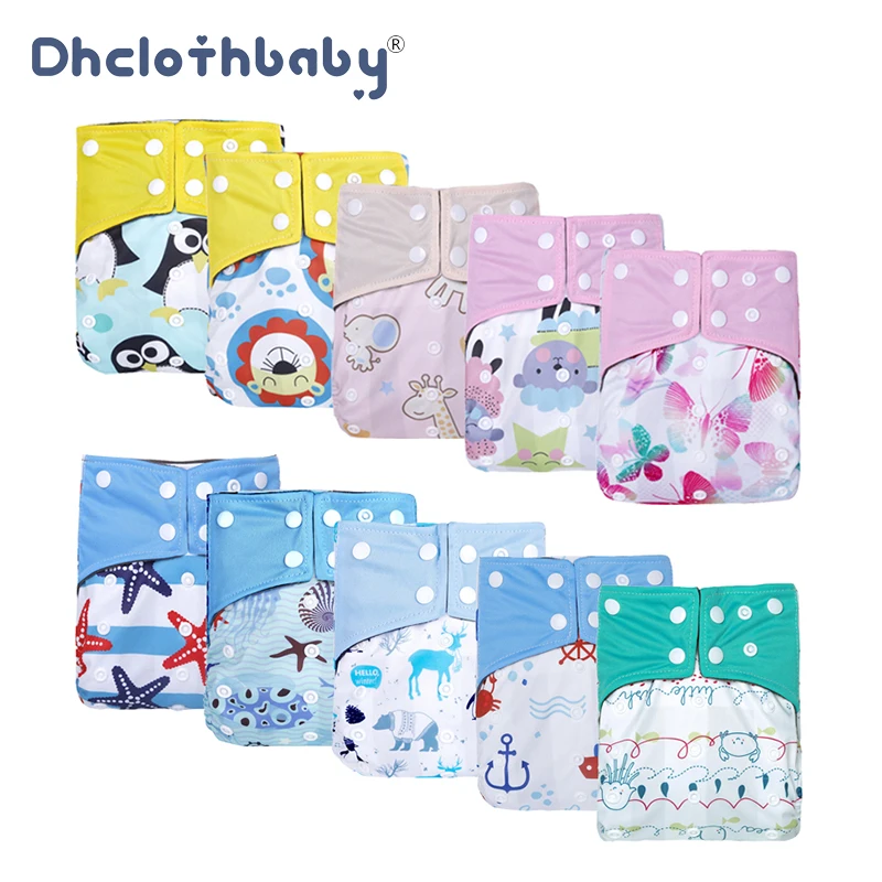 10pcs Wholesale Cute Reusable Pocket Cloth Diaper Stacks Bamboo ...