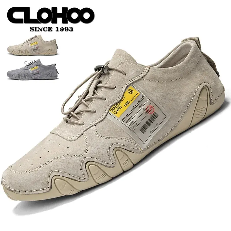 CLOHOO-Men-Stitch-Genuine-Leather-Shoes-Lightweight-Breathable-Non-slip ...