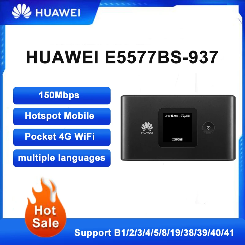 Desbloqueado HUAWEI E5577 E5577BS 937 150Mbps Pocket 4G WiFi Hotspot Móvel Wifi Router Mifi ...