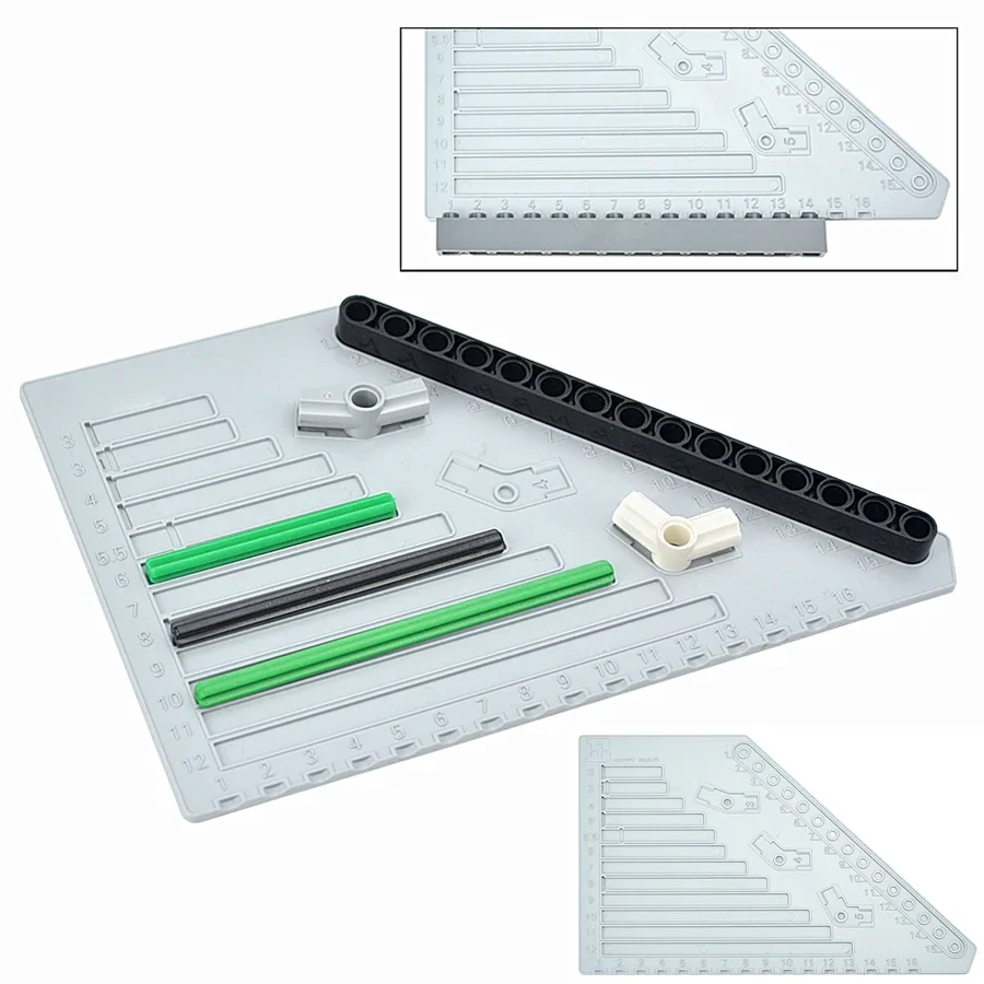 Technical-Bricks-Multi-functio-Building-Blocks-Parts-Measuring-Ruler ...