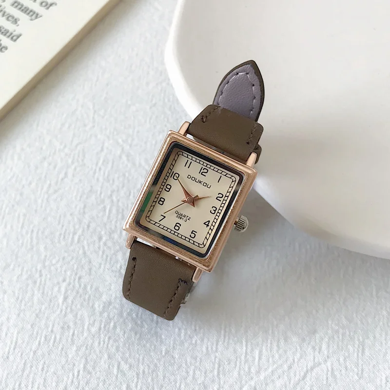 The-Square-Minimalist-Women-Ultra-Thin-Small-Dial-Watches-Leather-Band ...