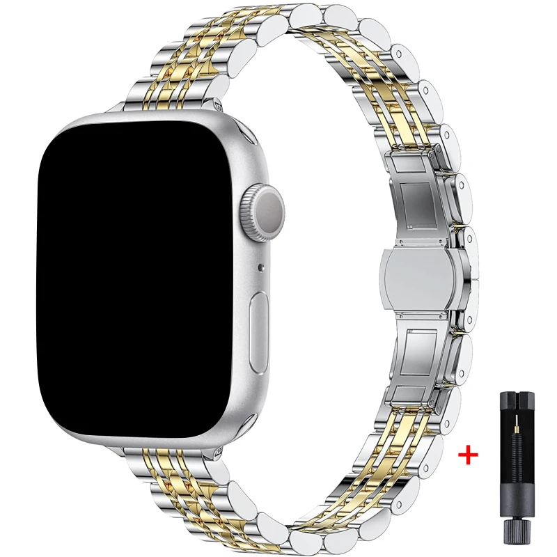 Stainless Steel Band for Apple Watch Ultra 2 Band 49mm 42mm 46mm Metal ...