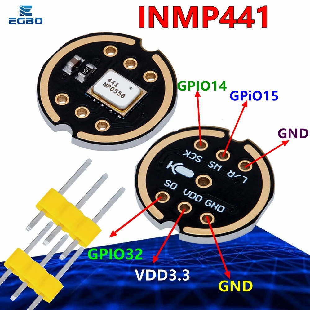 1-10PCS-EGBO-Omnidirectional-Microphone-Module-I2S-Interface-INMP441-MEMS-High-Precision-Low ...