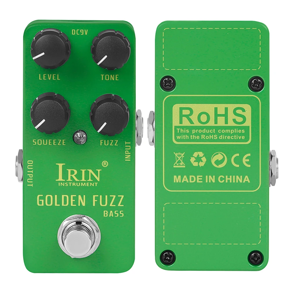 IRIN-RS-20-Golden-Fuzz-Bass-Guitar-Effect-Pedal-Classic-Bass-Fuzz-Tone ...