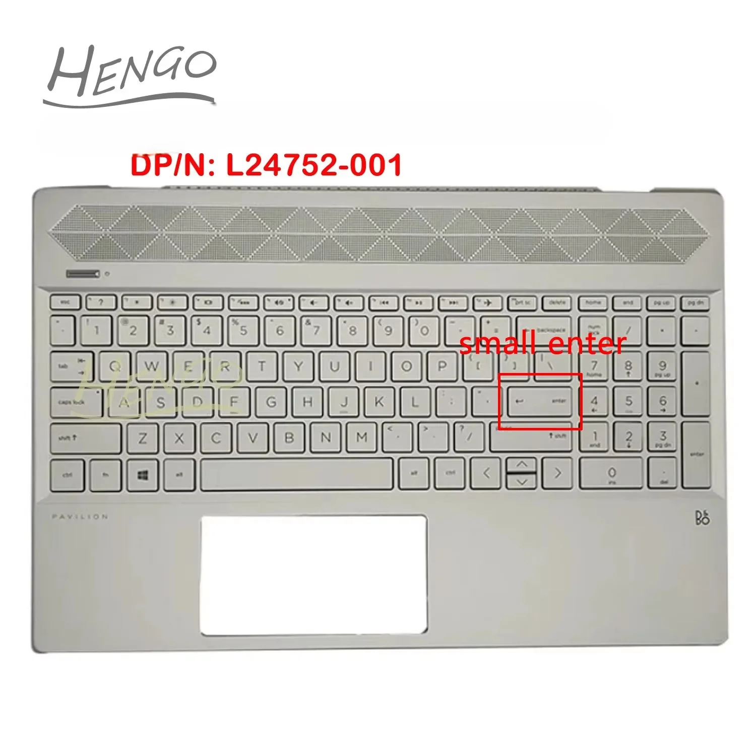 L24752-001 Silver New For Pavilion 15-CS 15-CW TPN-Q208 Palmrest Upper ...