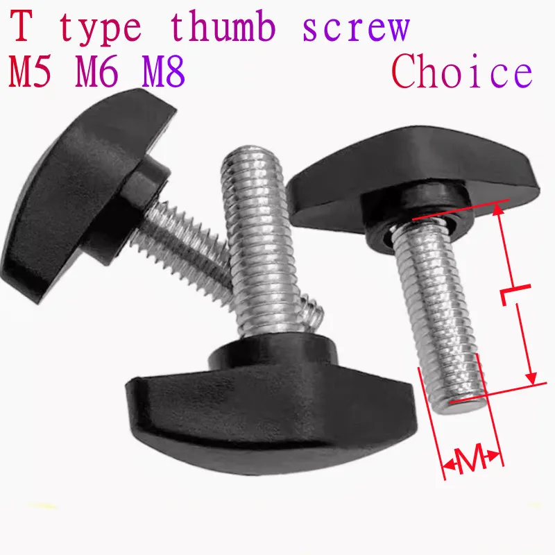 2-5pcs-lot-M5-M6-M8-Plastic-Head-Thread-T-Shape-Thumb-Tighten-Screw ...