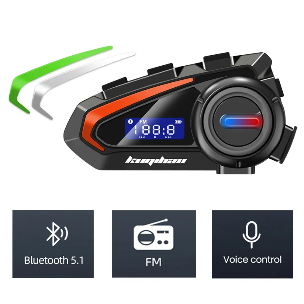 With-Red-Blue-LED-Light-FM-Radio-Bluetooth-Helmet-Headset-Motorcycle ...