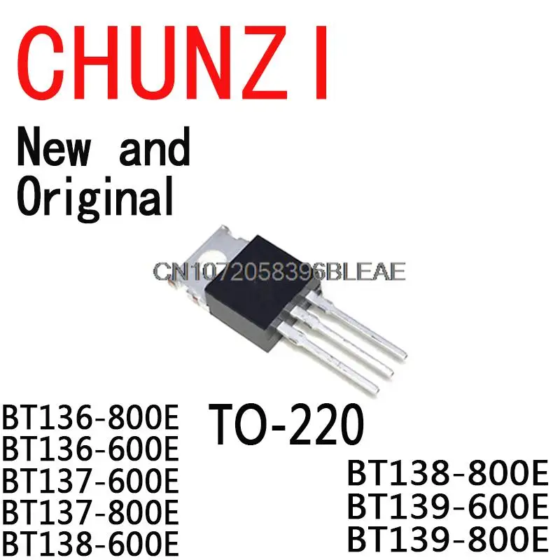 10PCS-New-and-Original-800V-4A-TO-220-BT136-800E-BT136-600E-BT137-600E ...