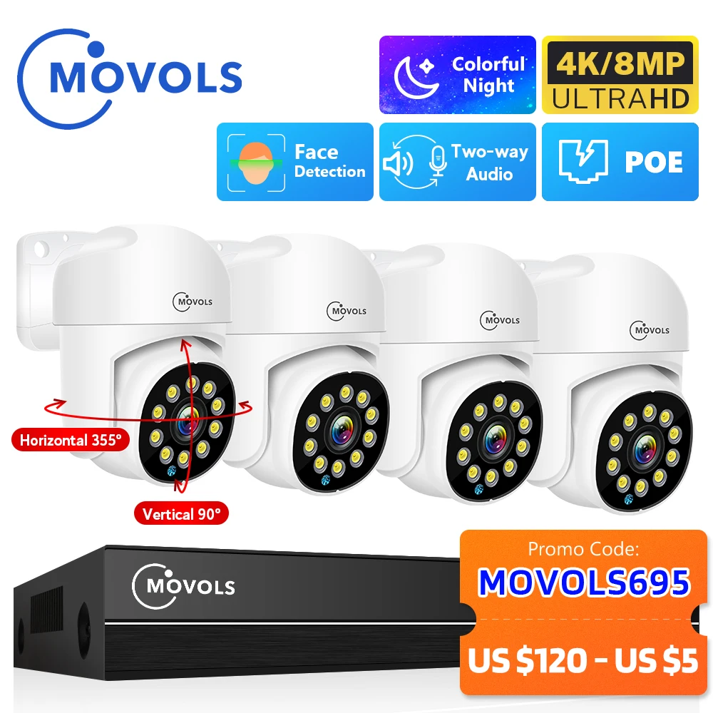 Movols-syst-me-de-vid-osurveillance-4K-XMEYE-POE-8mp-4mp-Audio ...