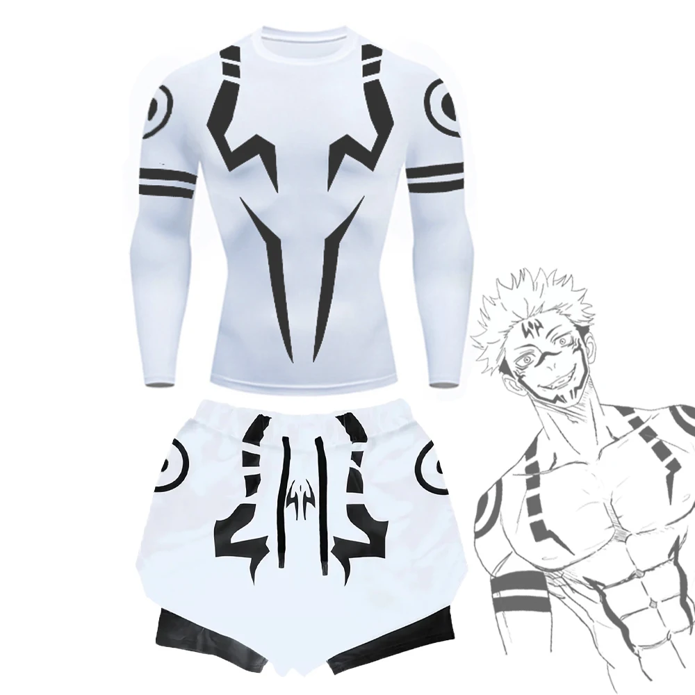 2PCS-Anime-Compression-Sportswear-Suit-Fitness-Men-s-Set-Quick-Dry ...