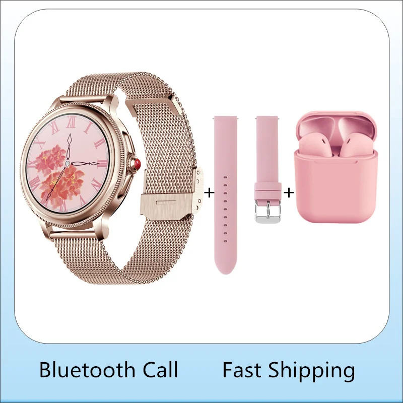 Bluetooth-Call-Women-Smartwatch-1-2inch-IPS-Full-Touch-Screen-Custom ...