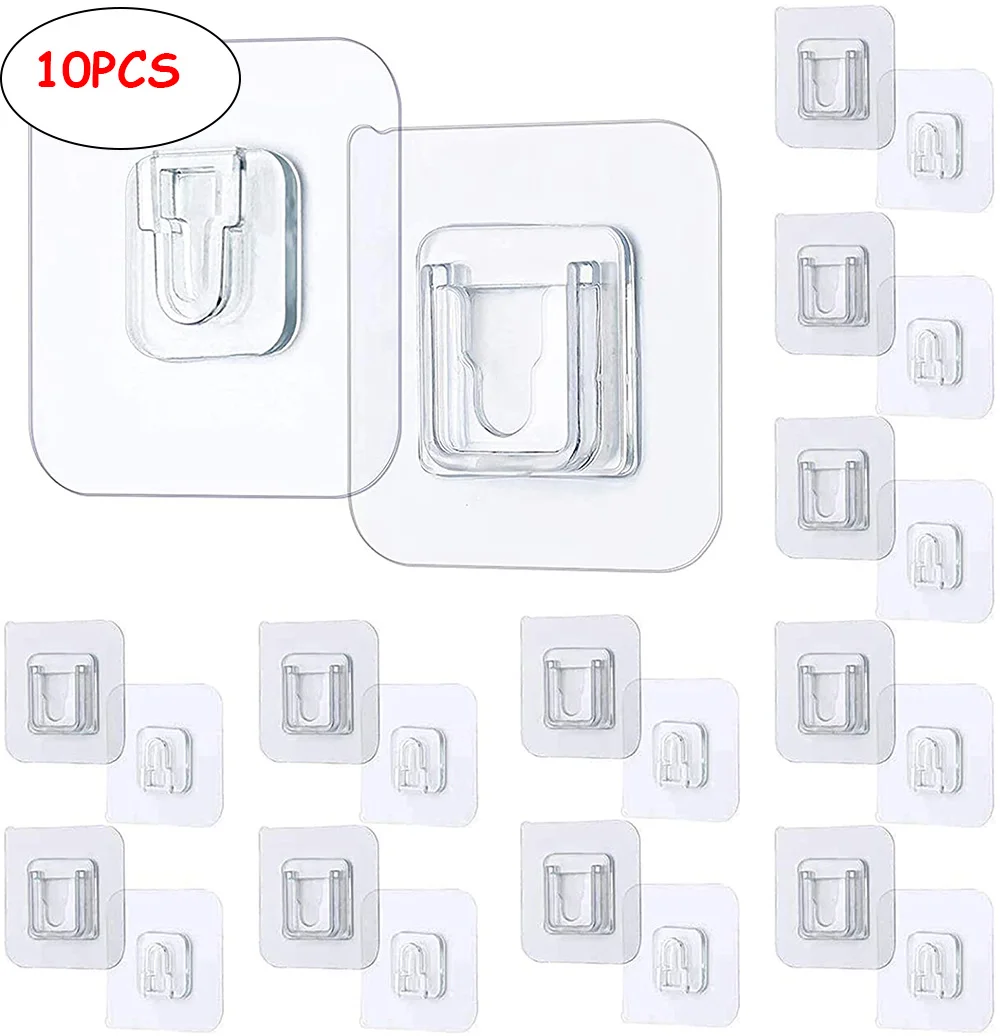 10-5-2Pairs-Double-Sided-Adhesive-Wall-Hooks-Invisible-Traceless-Wall ...
