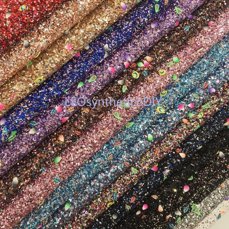 1PC-21X29CM-Glitter-Fabirc-Chunky-Glitter-Leather-with-Peacock-Tails ...