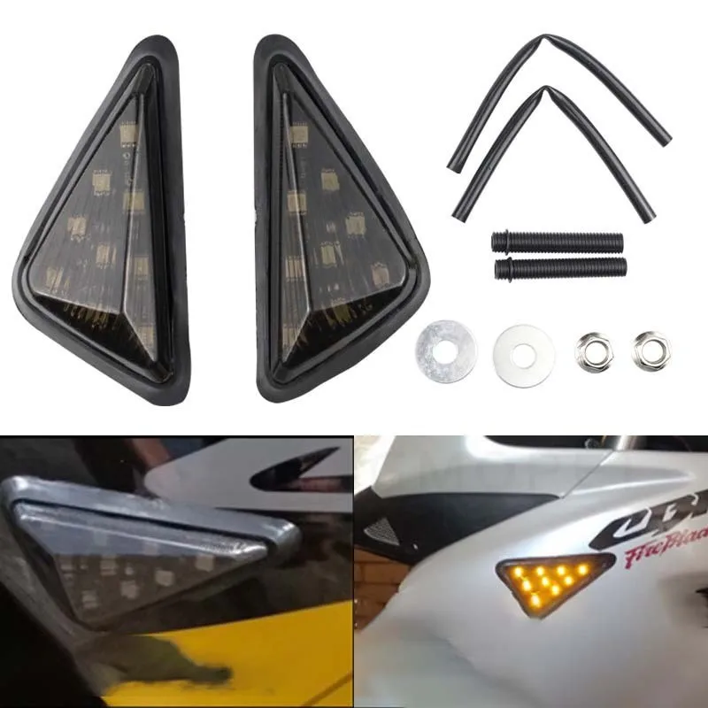 Motorcycle-LED-Turning-Signals-Light-Smoke-Triangle-Flush-Mount ...