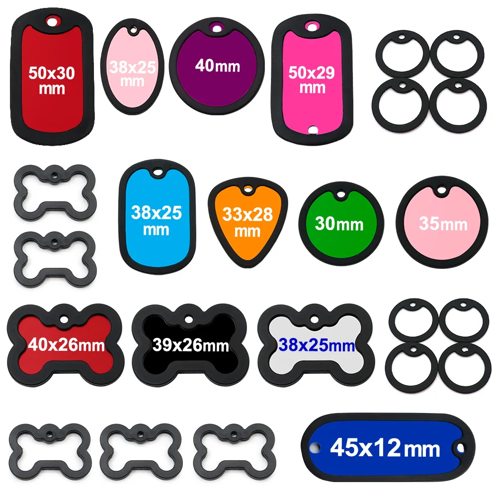 20pcs-lot-Customized-Pet-Dog-ID-Blank-Tag-Black-Silencer-Cat-Nameplate ...