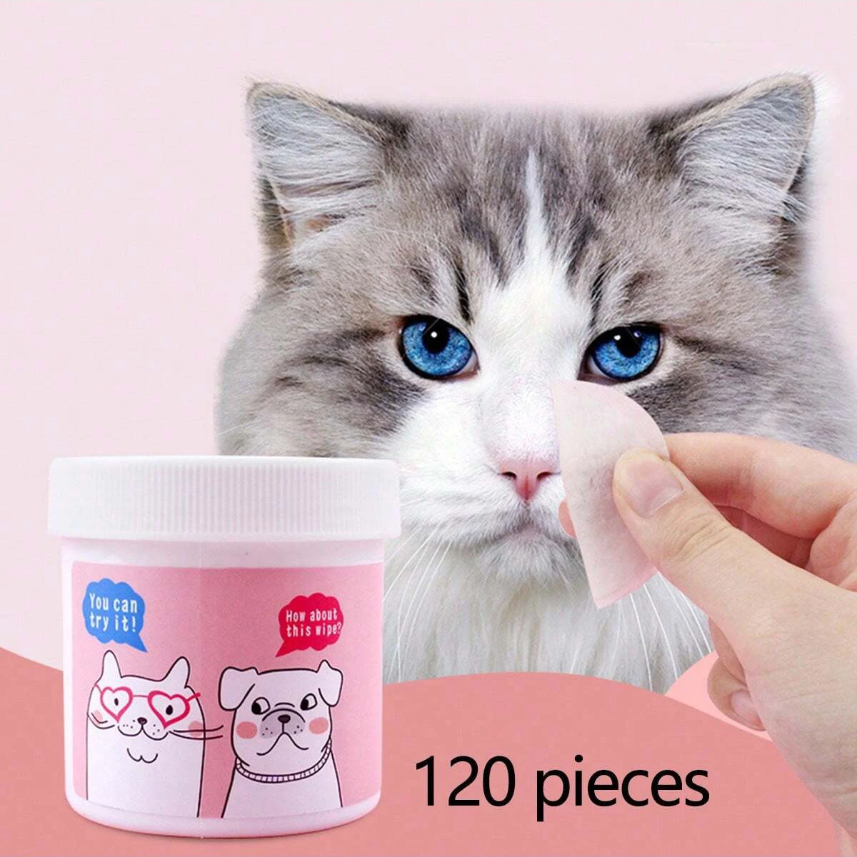 1-box-120-pcs-Pet-Eye-Cleaning-Wipes-Gentle-Soothing-Tear-Stain-Remover ...