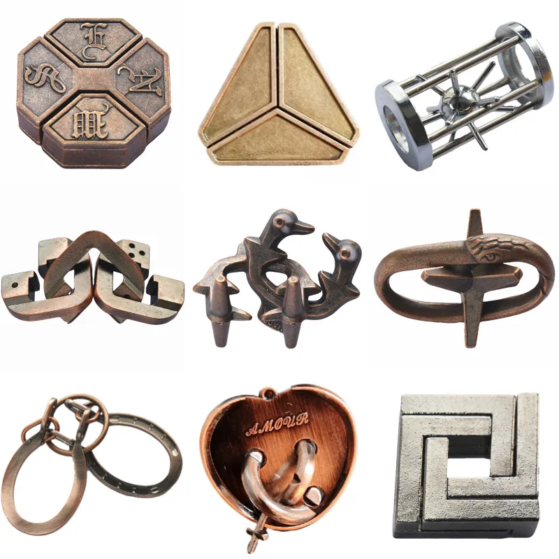 Cl-ssico-IQ-Metal-Lock-Puzzles-Quebra-cabe-a-Magia-Desconcertante ...