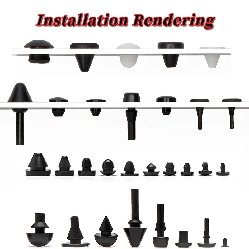 Silicone Rubber Conical Snap-on Blanking End T-type Plug Hole Plug Caps ...