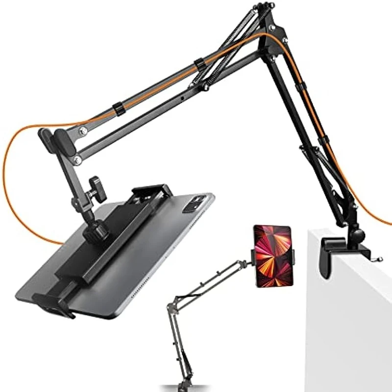 Tablet-Stand-360-Degree-Rotatable-with-Stable-Aluminum-Arm-Suitable-for ...