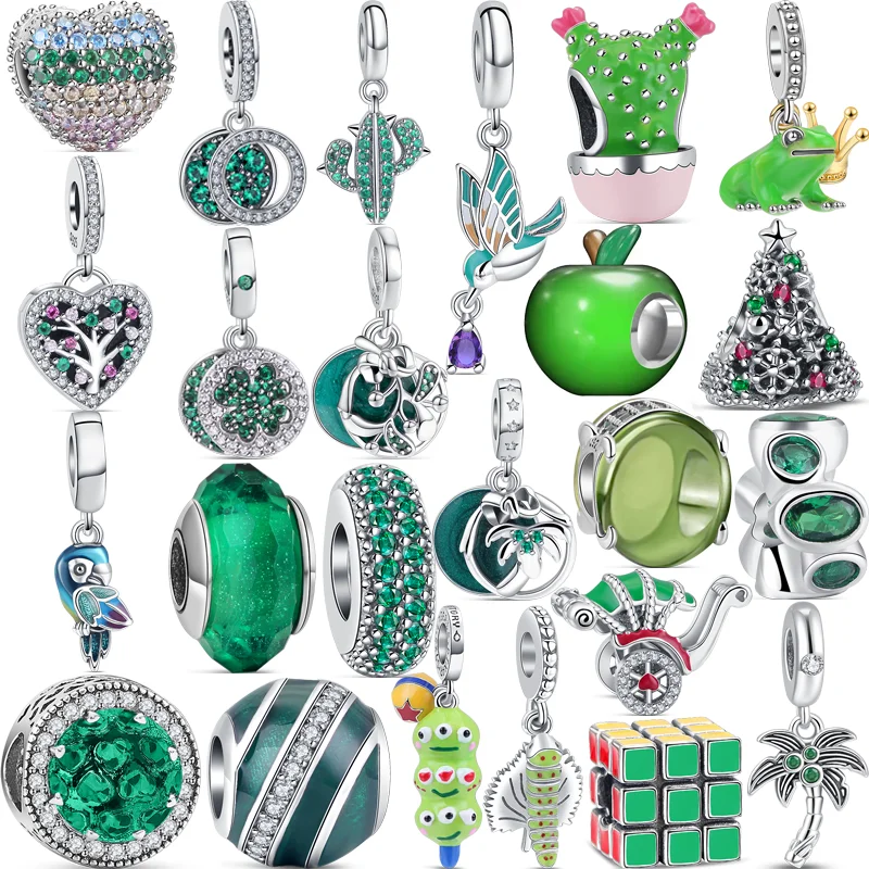 Charms Pandora 925 Original Green | Pandora Charms 925 Silver Tree ...