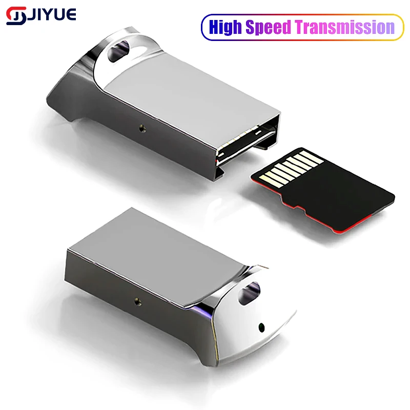 Aluminum-Mini-USB-2-0-Memory-Card-Reader-Adapter-For-TF-Micro-SD-PC ...