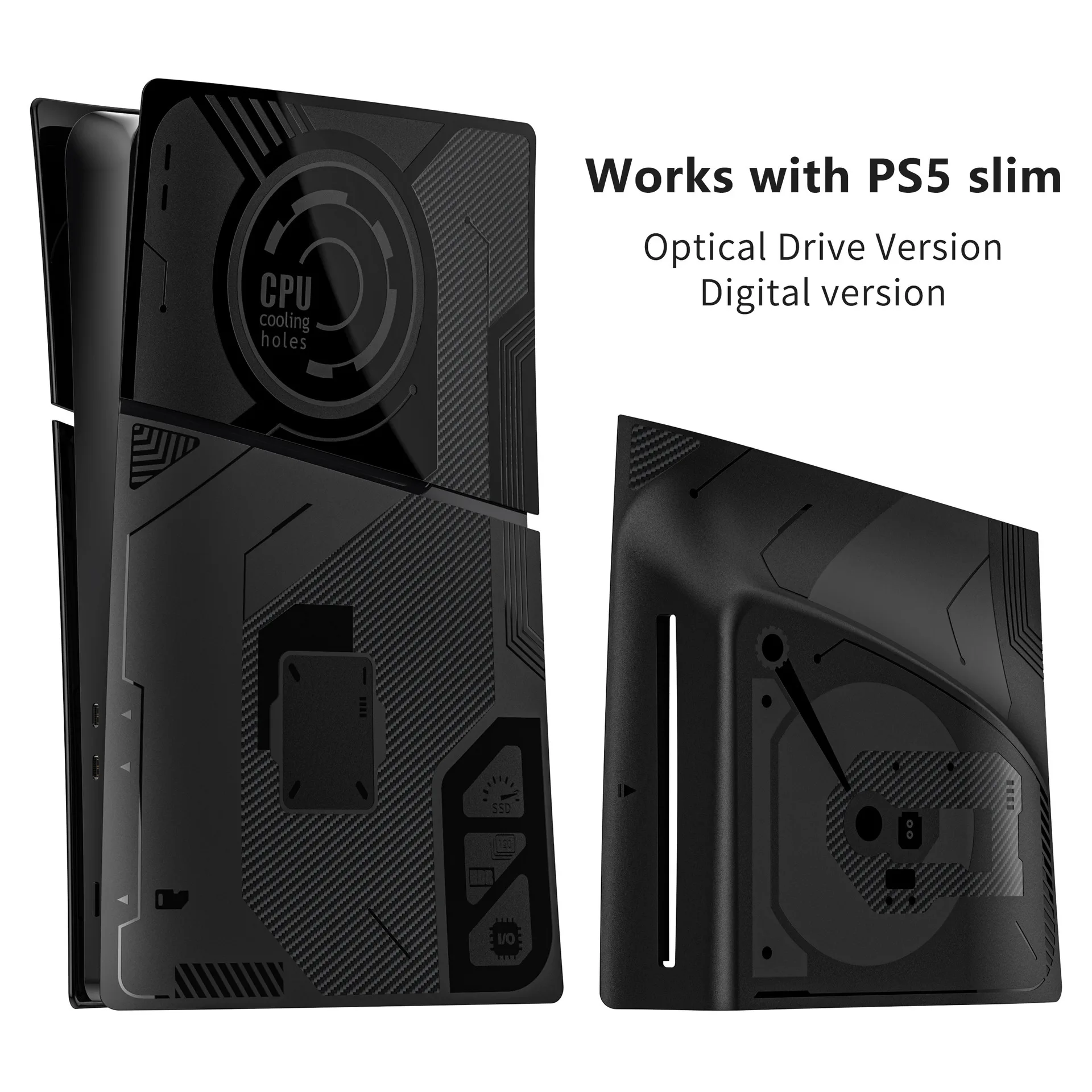 For PS5 Slim Disc Edition / Digital Edition Faceplate Premium Panels ...