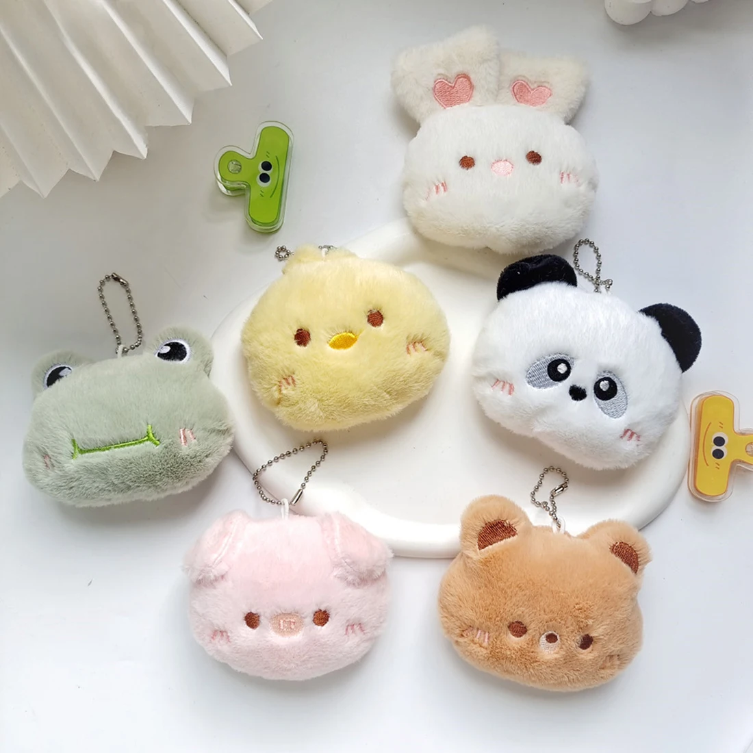 Cartoon-Soft-Animal-Keychain-Cute-Plush-Bear-Keyring-For-Women-Rabbit ...