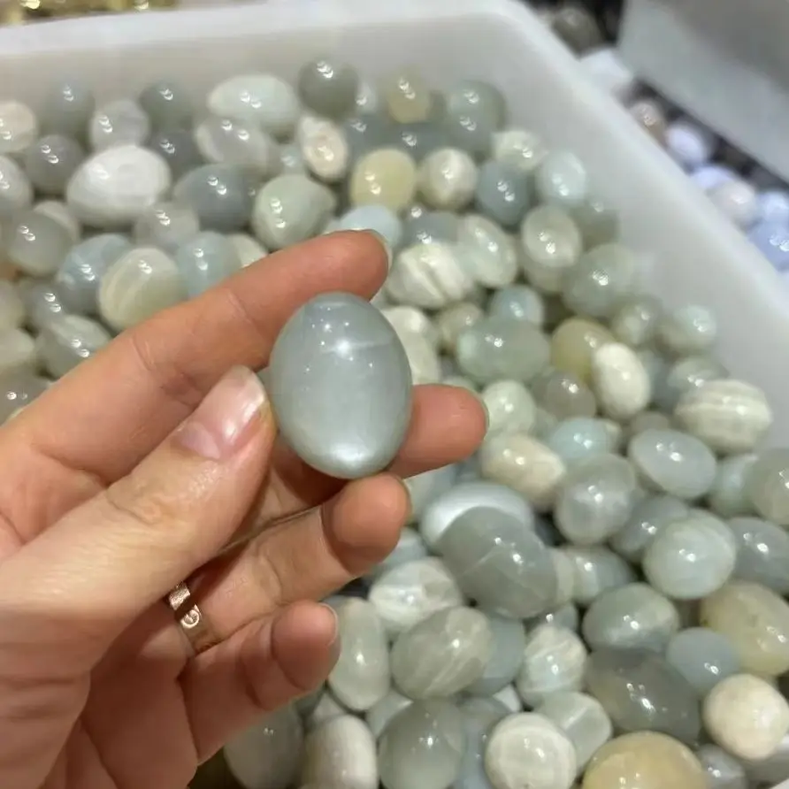 1500g-bag-Bulk-Natural-Green-Moonstone-Tumbled-Stone-Quartz-Crystal ...