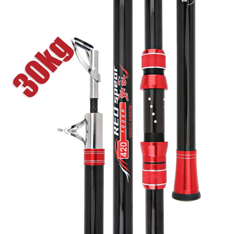 2.1M Carbon Fishing Rod 30kg above Superhard 100M Long Distance ...