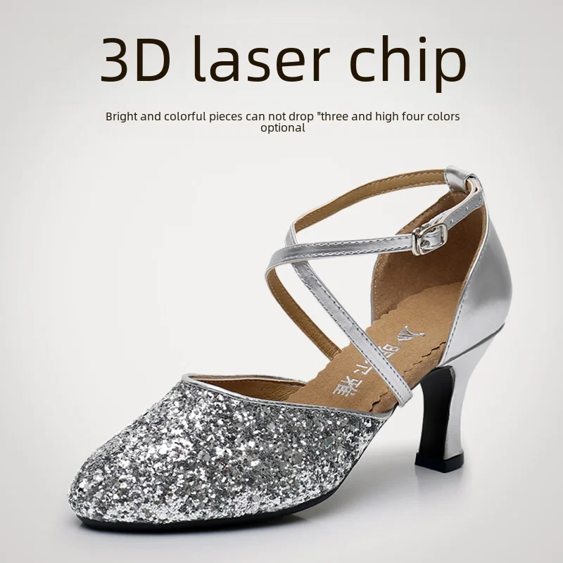 Latin-Dansschoenen-Vrouwen-Dansschoenen-Zachte-Onderkant-Hoge-Hakken ...