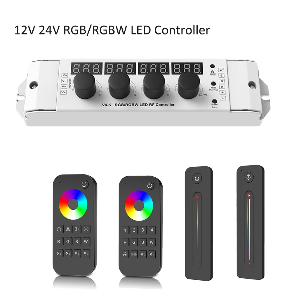 2-4G-Knob-Smart-Led-Controller-DC-12V-24V-RGB-RGBW-Strip-Rotary-PWM ...