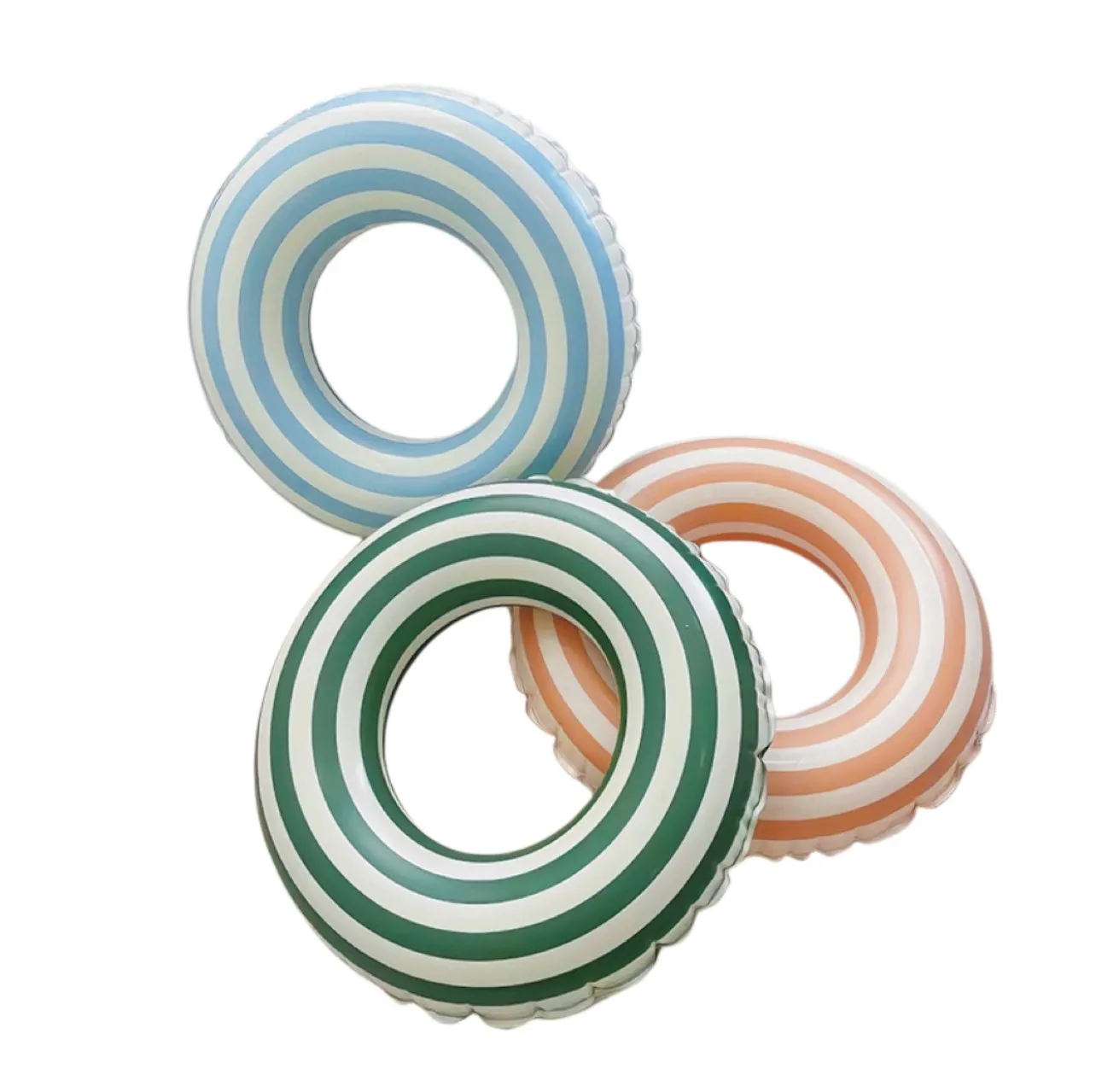Inflatable-Swimming-Ring-Thickened-Summer-Stripe-Pool-Floats-Tube ...
