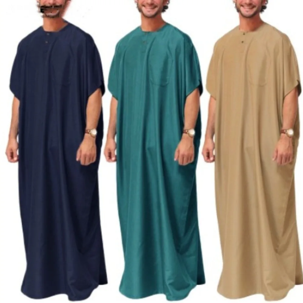 Men's Islamic Thobe - Middle Eastern Arabic Dubai Style Robe with ...